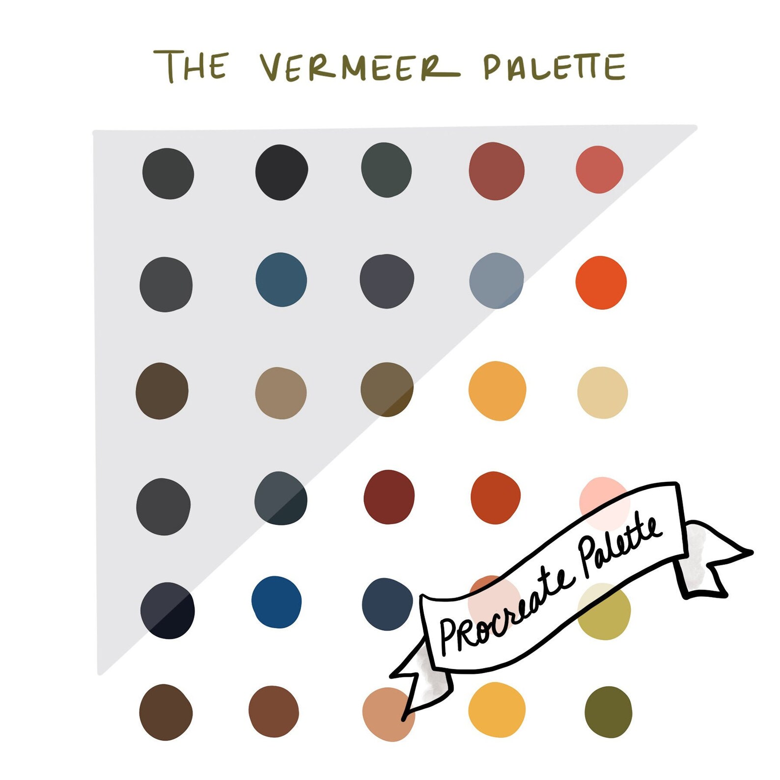 Procreate: Vermeer Color Palette // Instant Download // Swatches - Etsy ...