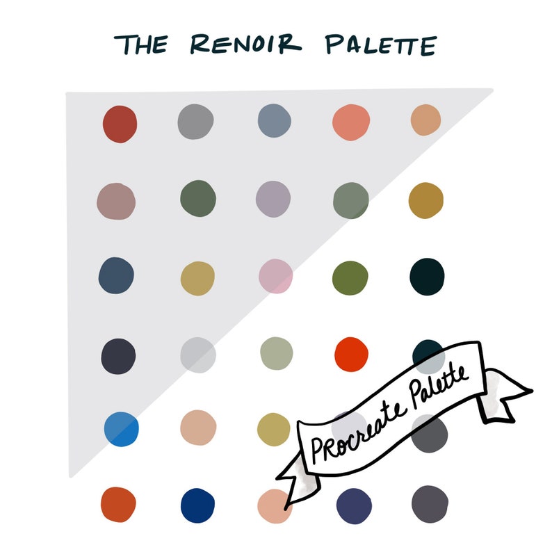 Procreate: Renoir Color Palette // Instant Download // Swatches - Etsy