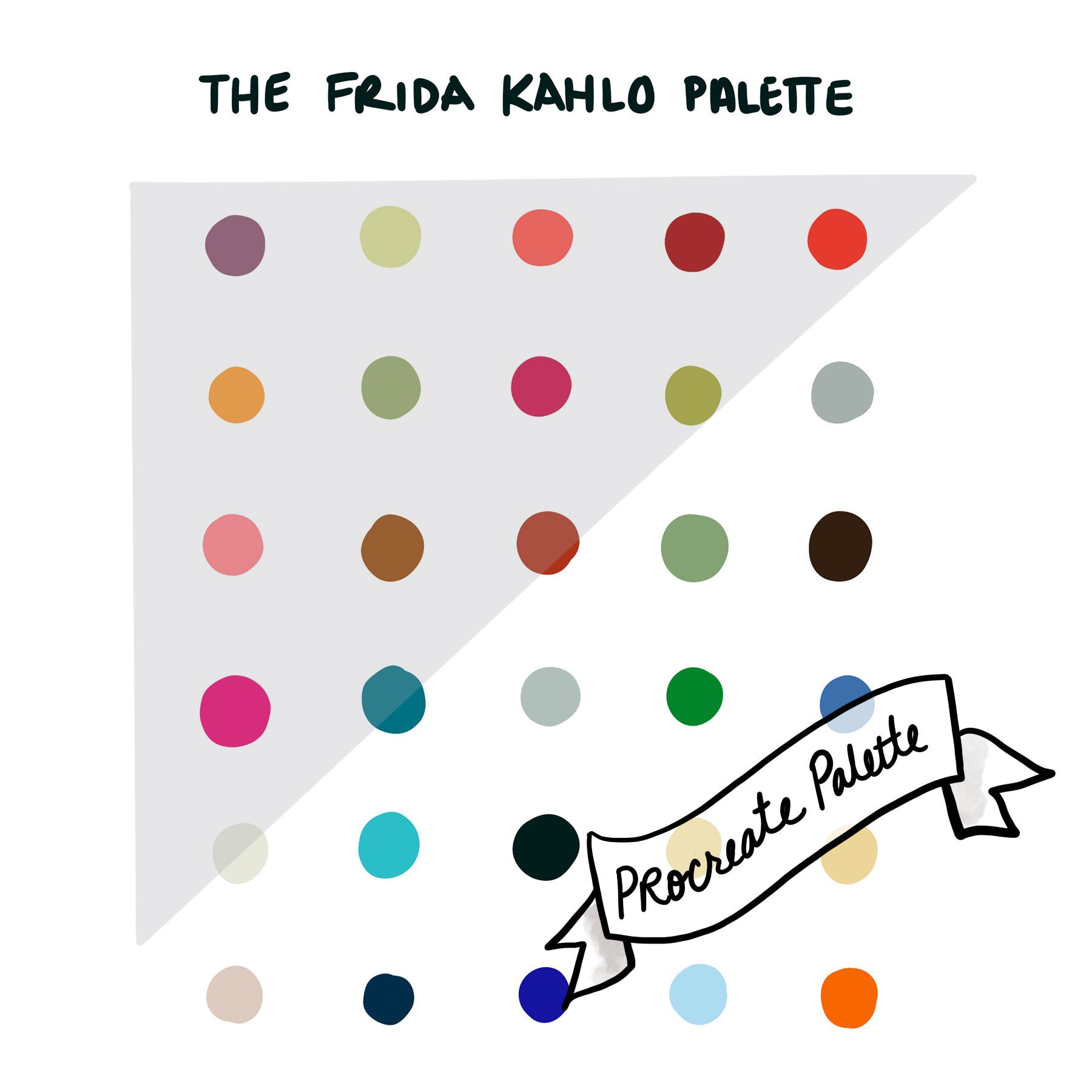 Procreate: Frida Kahlo Color Palette // Instant Download // - Etsy Canada