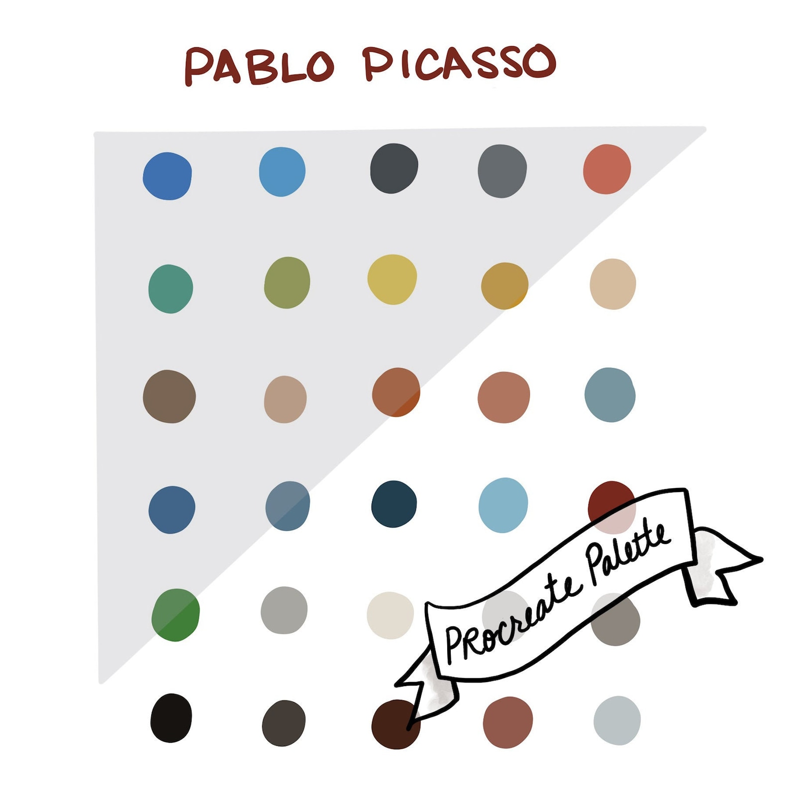 Procreate: Pablo Picasso Color Palette // Instant Download // Swatches ...
