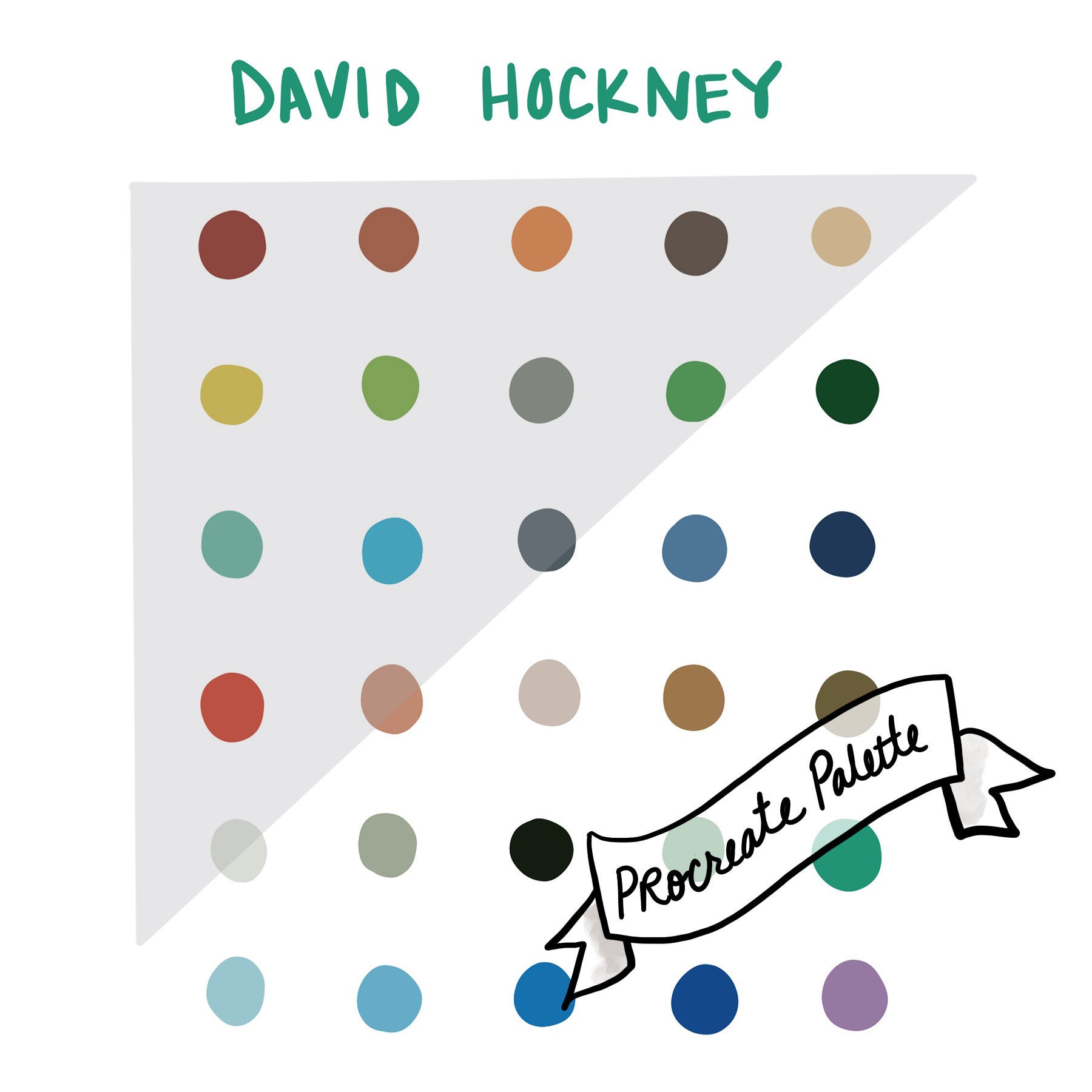 Procreate: David Hockney Color Palette // Instant Download // Swatches ...
