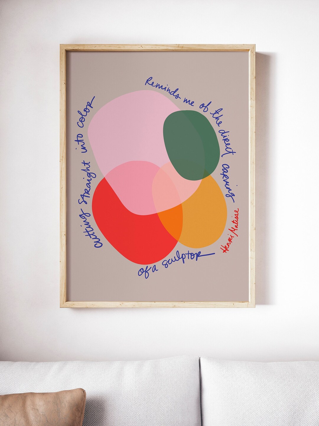 Quote Print: Henri Matisse Quote // Artist Quote - Etsy