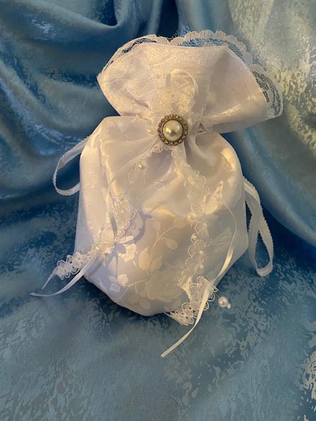 Luxurious Bridal Satin Wedding Pouch, Wedding Make up Purse for Bride ...