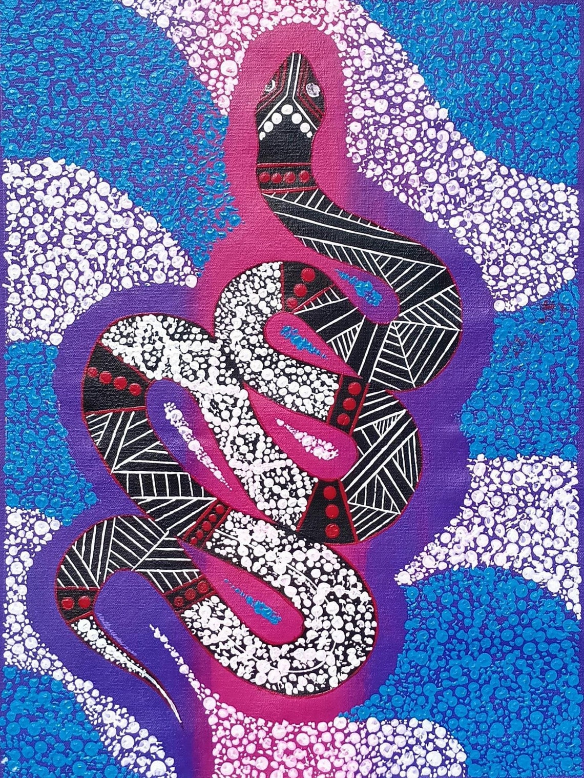 Indigenous Art, Aboriginal Paintings, Rainbow Serpent - Etsy