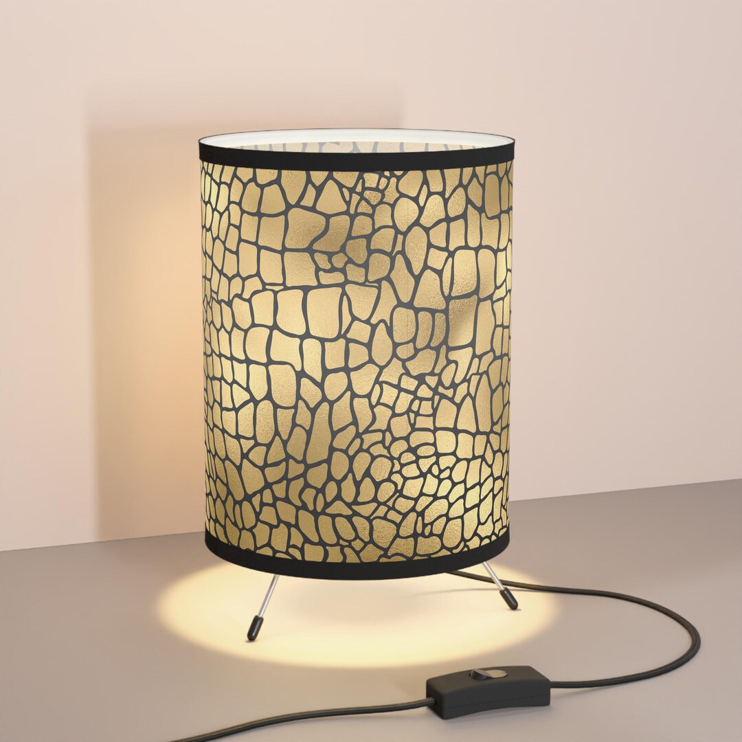 Golden Safari Tripod Lamp, Safari Theme Lighting, Unique Lamp, Home ...
