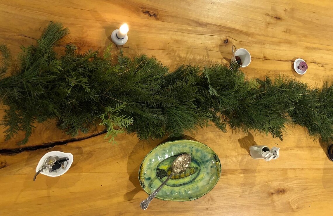 Table Garland of Mixed Evergreens - Etsy