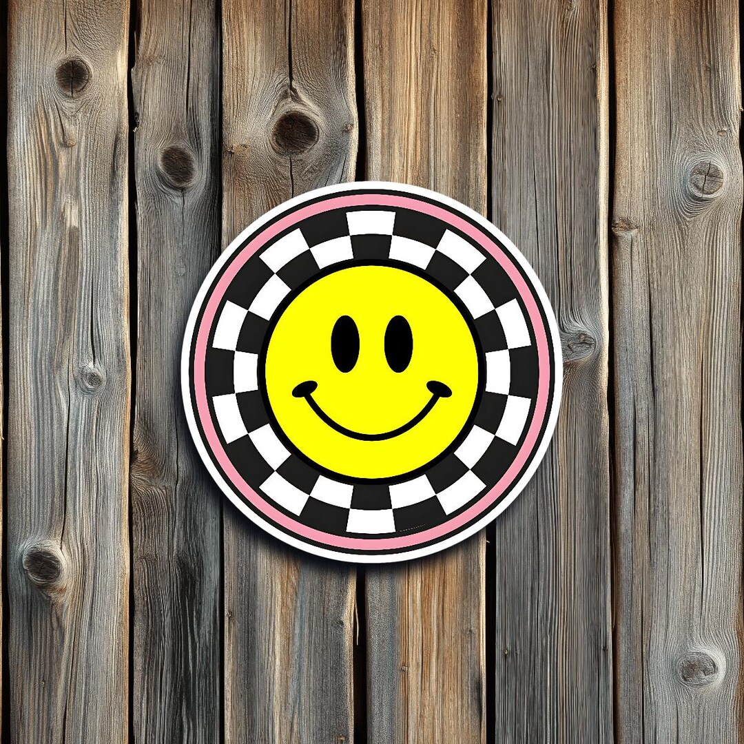 New! Retro Smiley Face Sticker, Vinyl Stickers, Water Bottle Stickers ...