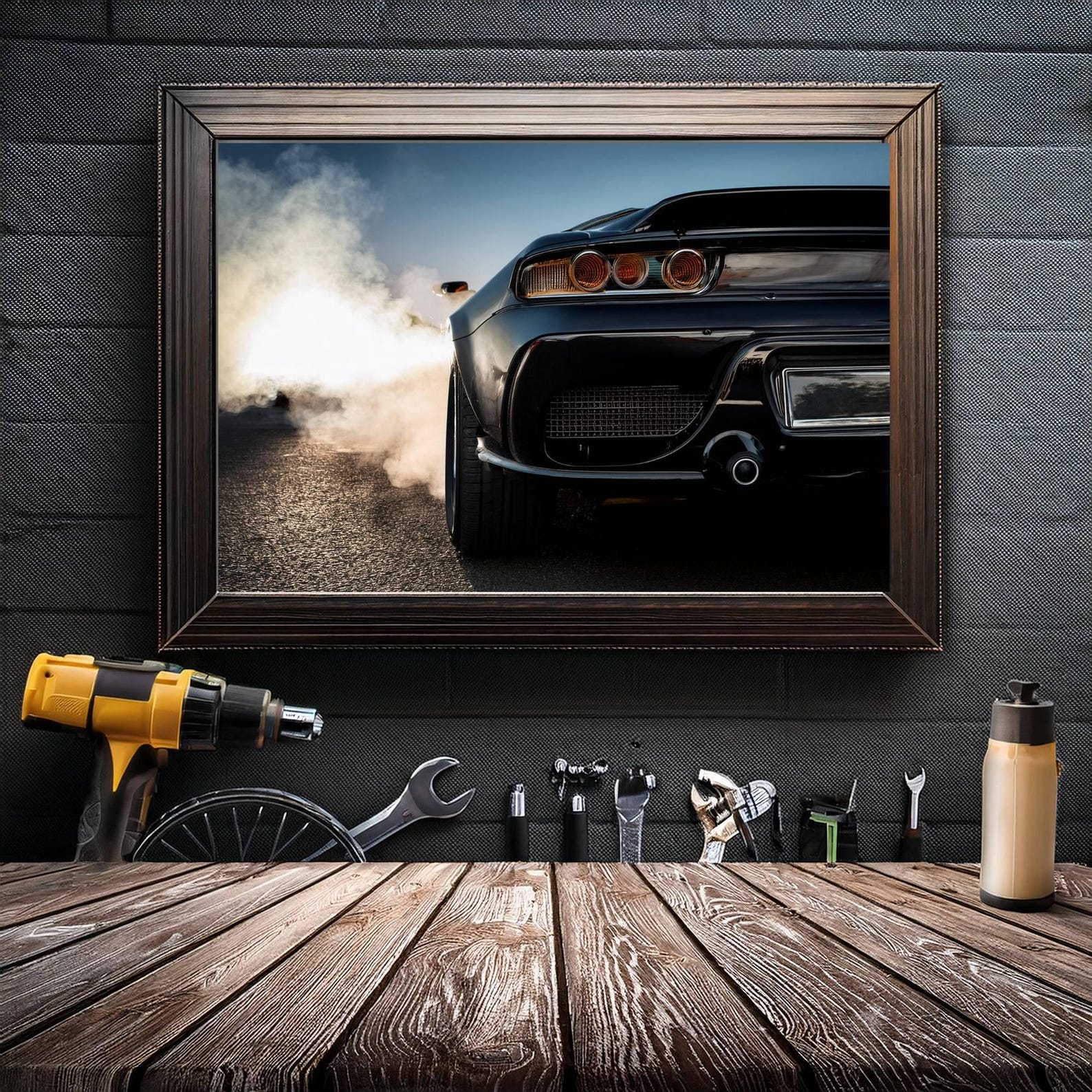 Printable Sport Car Poster | Rear View Car Painting | Printable Car ...