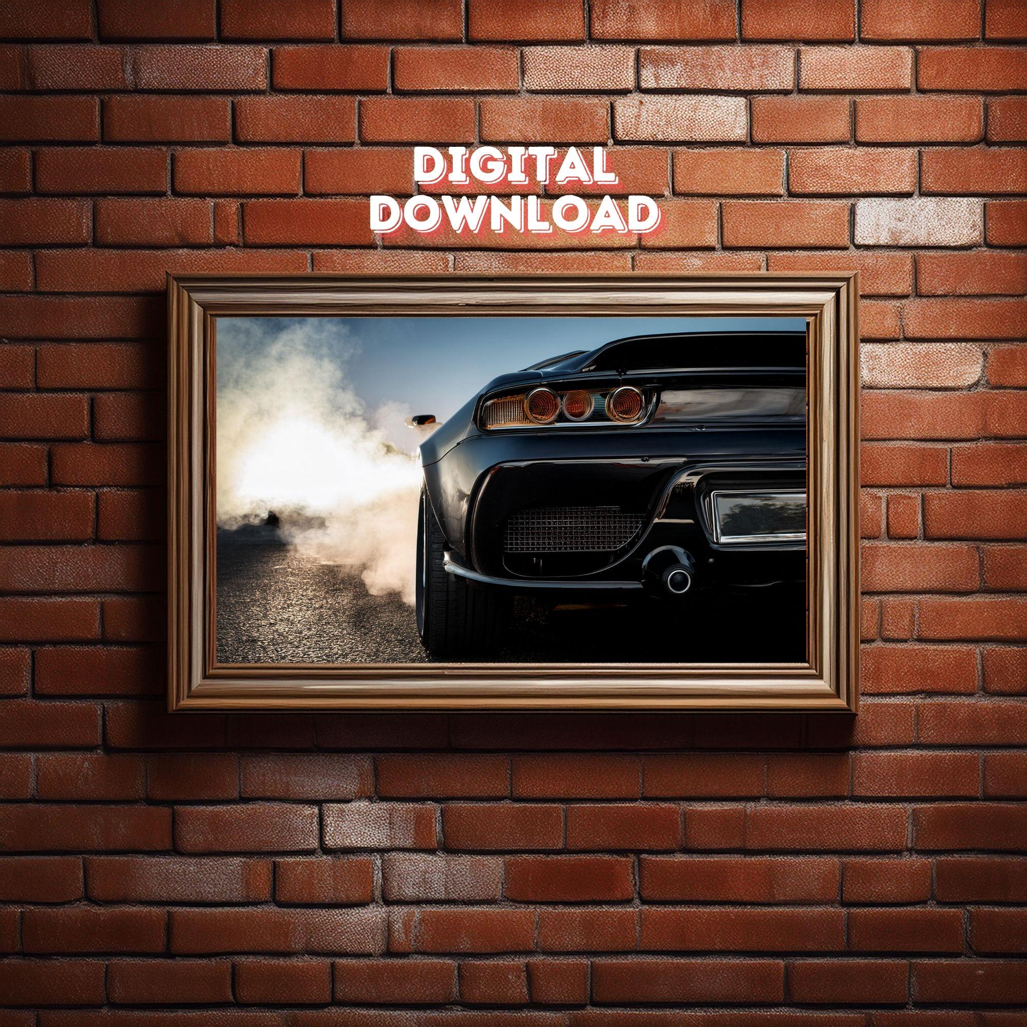 Printable Sport Car Poster | Rear View Car Painting | Printable Car ...