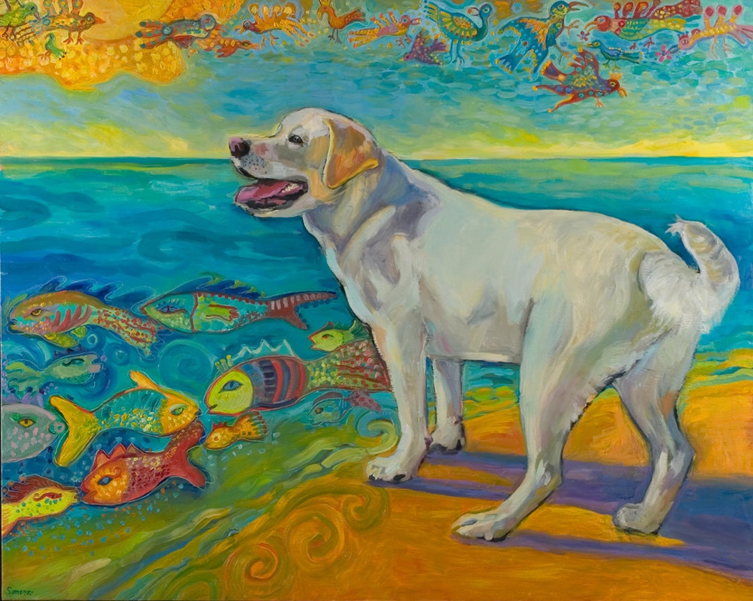 Yellow Lab (labrador Retriever) Art Print - FREE Shipping USA - Etsy