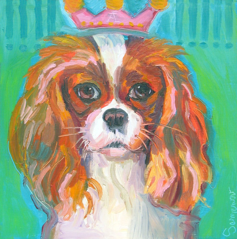 King Charles Cavalier Art Print by Gena Semenov - FREE Shipping USA - Etsy