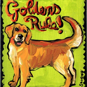 Goldens "rule" Key Holder - Golden Retriever - Etsy