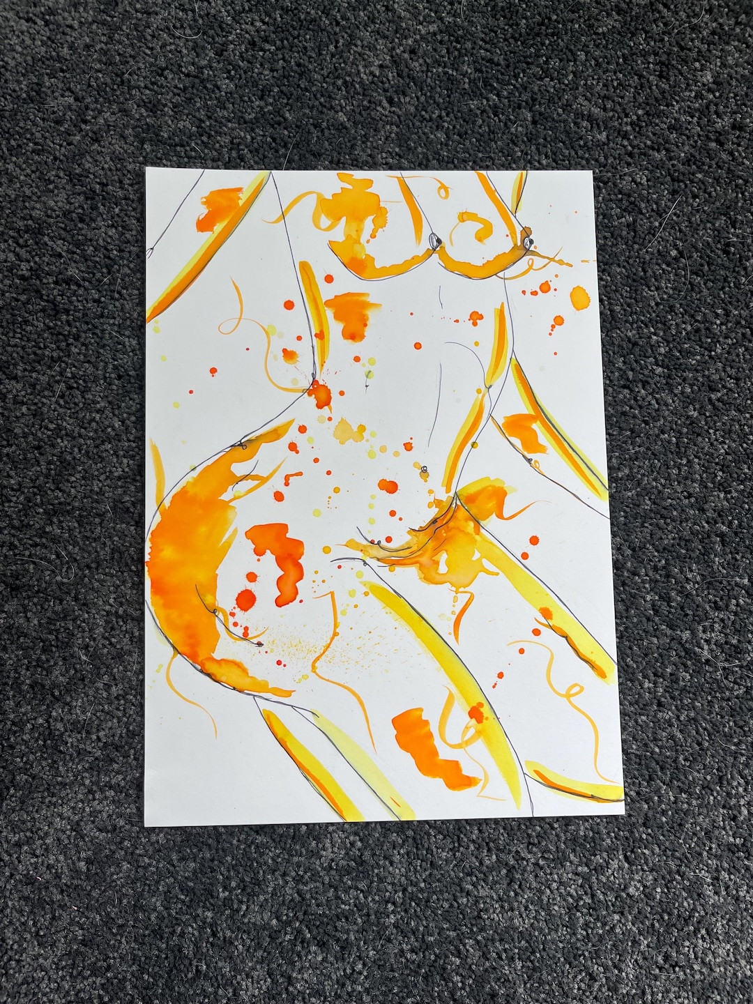 Original Watercolour Art Female Body Art Womens Art Watercolor & Fine ...