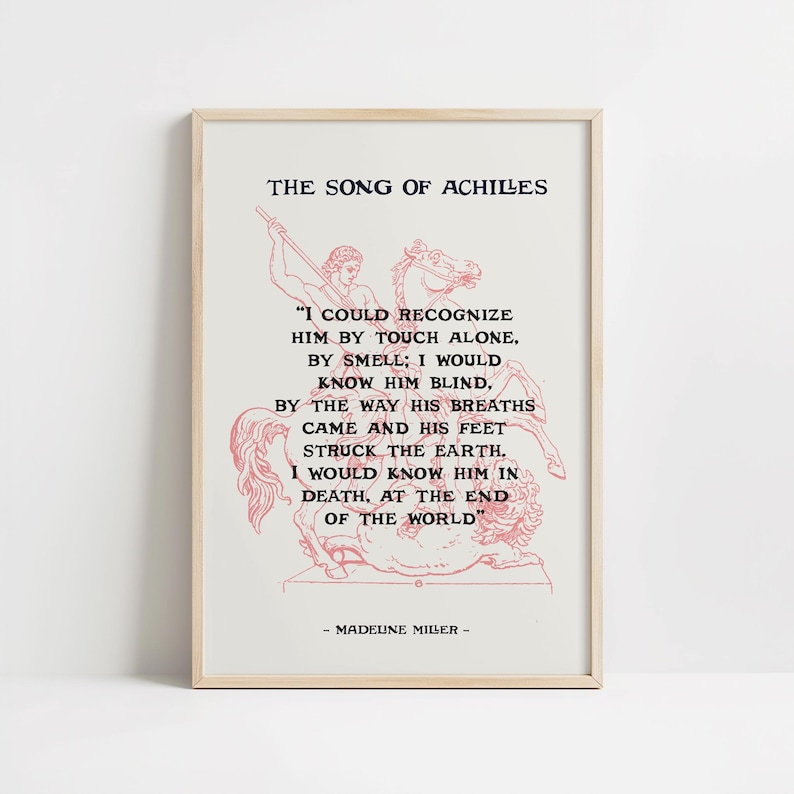 The Song of Achilles | Madeline Miller Quote Art | Greek Mythology ...
