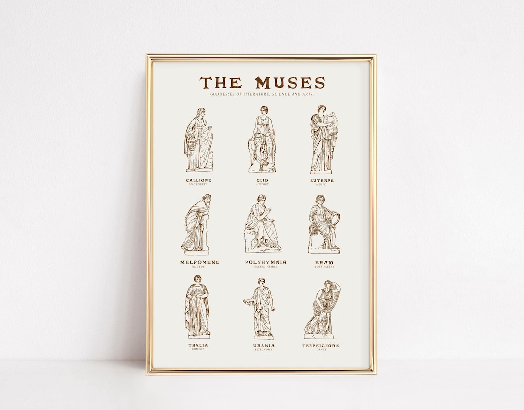 The Muses | Greek Mythology Wall Art | Vintage Print | Ancient Greek ...