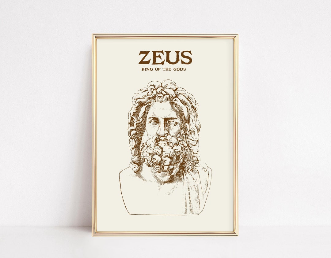 Zeus Poster | King of the Gods | Greek Mythology Printable Art ...