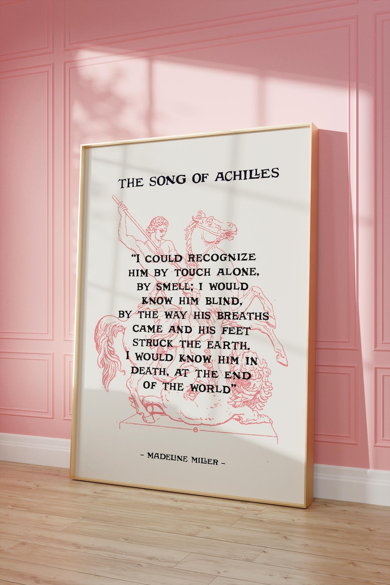 The Song of Achilles | Madeline Miller Quote Art | Greek Mythology ...