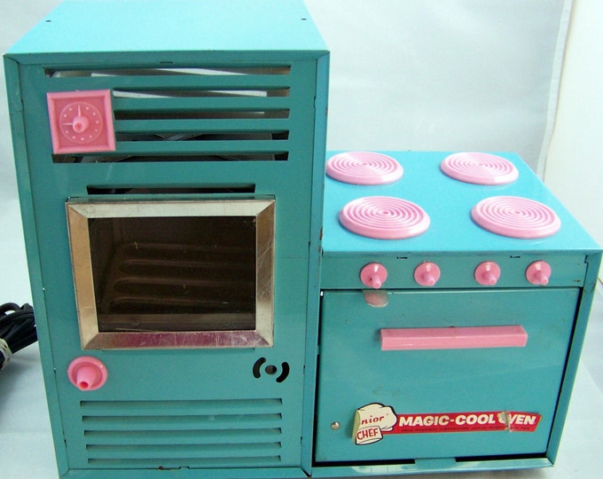 Junior Chef Magic Cool Easy Bake Oven Vintage 1964 Tested Works Kitchen ...