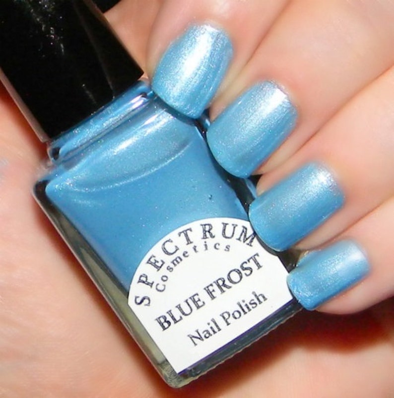 BLUE FROST Frosty Light Blue Nail Polish - Etsy
