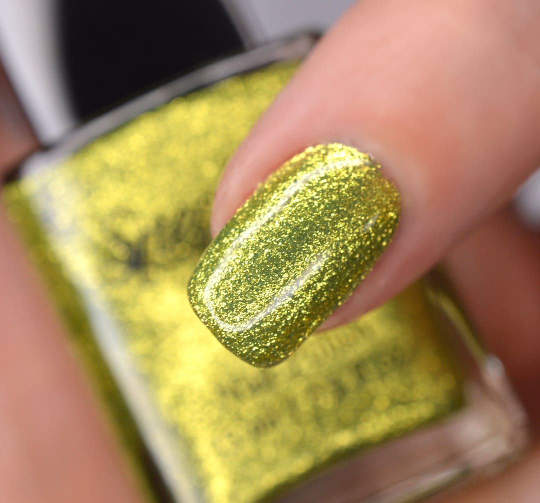 SERPENTINE Bright Metallic Green Nail Polish - Etsy