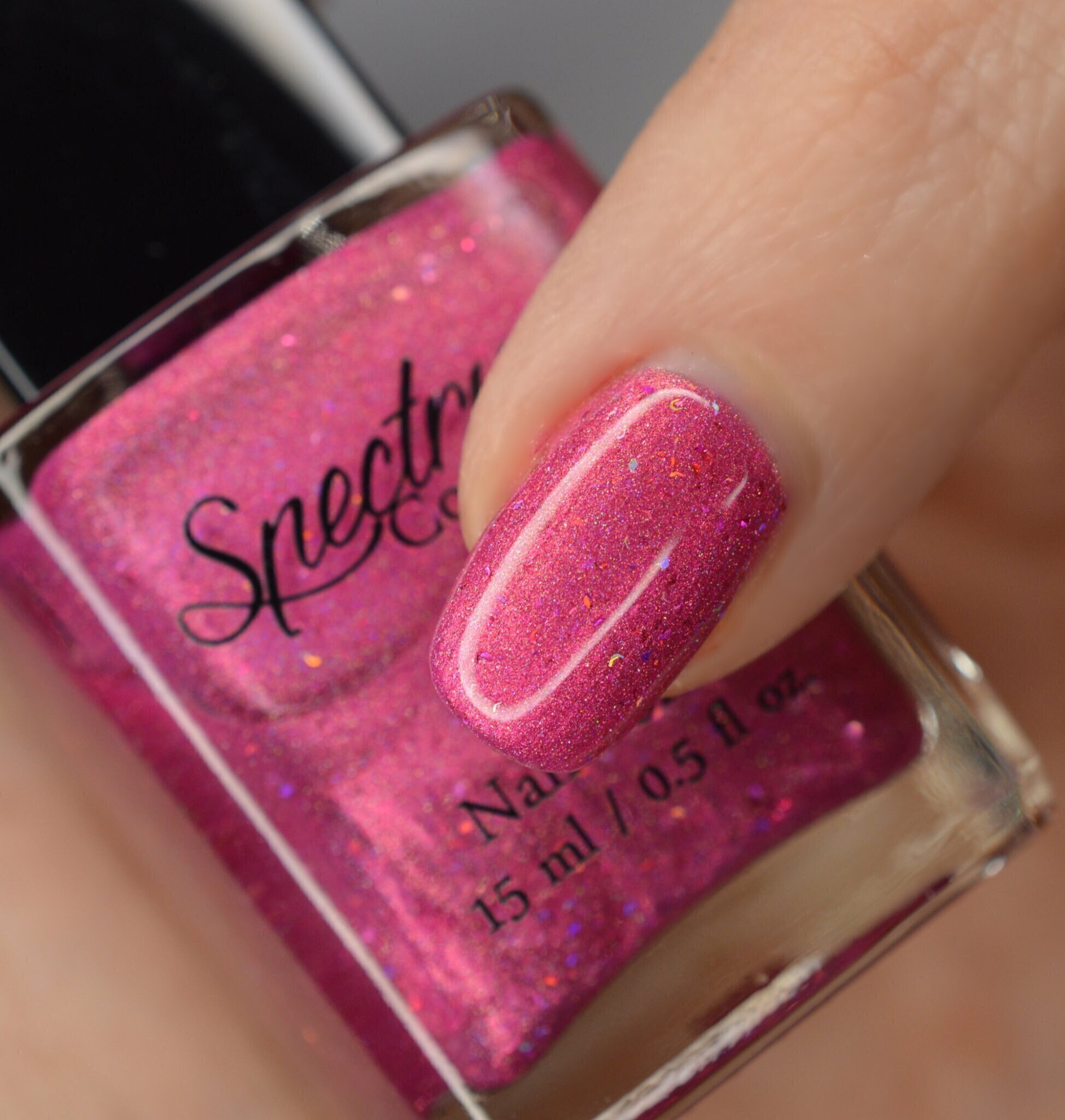 XOXO Pink Holographic Nail Polish Valentines Day - Etsy
