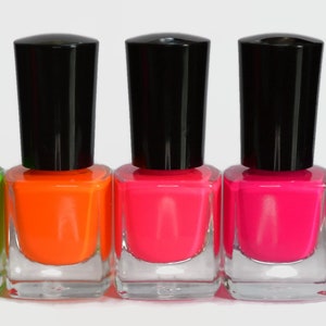SHOCKING Neon Pink Nail Polish - Etsy