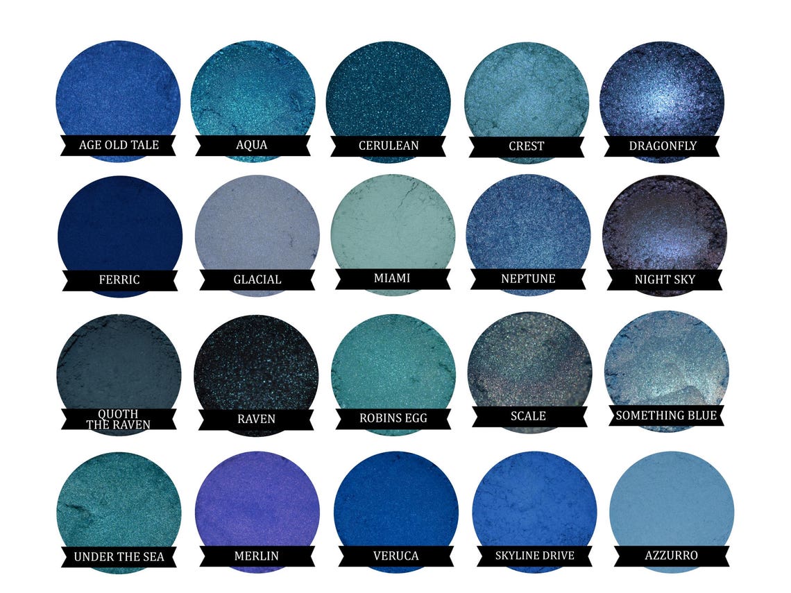 FERRIC Dark Blue Matte Eyeshadow - Etsy