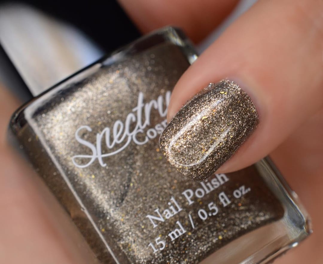 BAH HUMBUG Vintage Gold Glitter Nail Polish Grinchmas Holiday ...