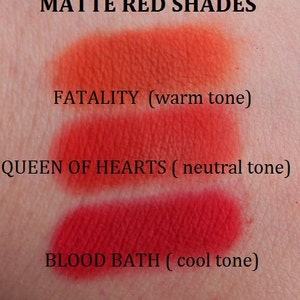 Matte Red Eyeshadow QUEEN OF HEARTS - Etsy