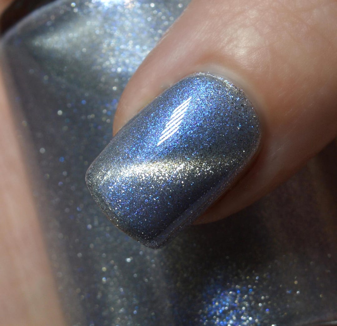 MOONSTONE Blue / Silver Magnetic Nail Polish - Etsy