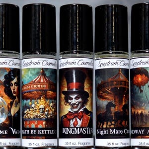 MIDWAY AT MIDNIGHT Roll on Cologne Dark Carnival Collection Musk, Amber ...