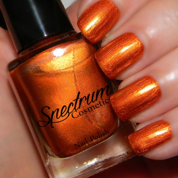 Metallic Orange Nail - Etsy