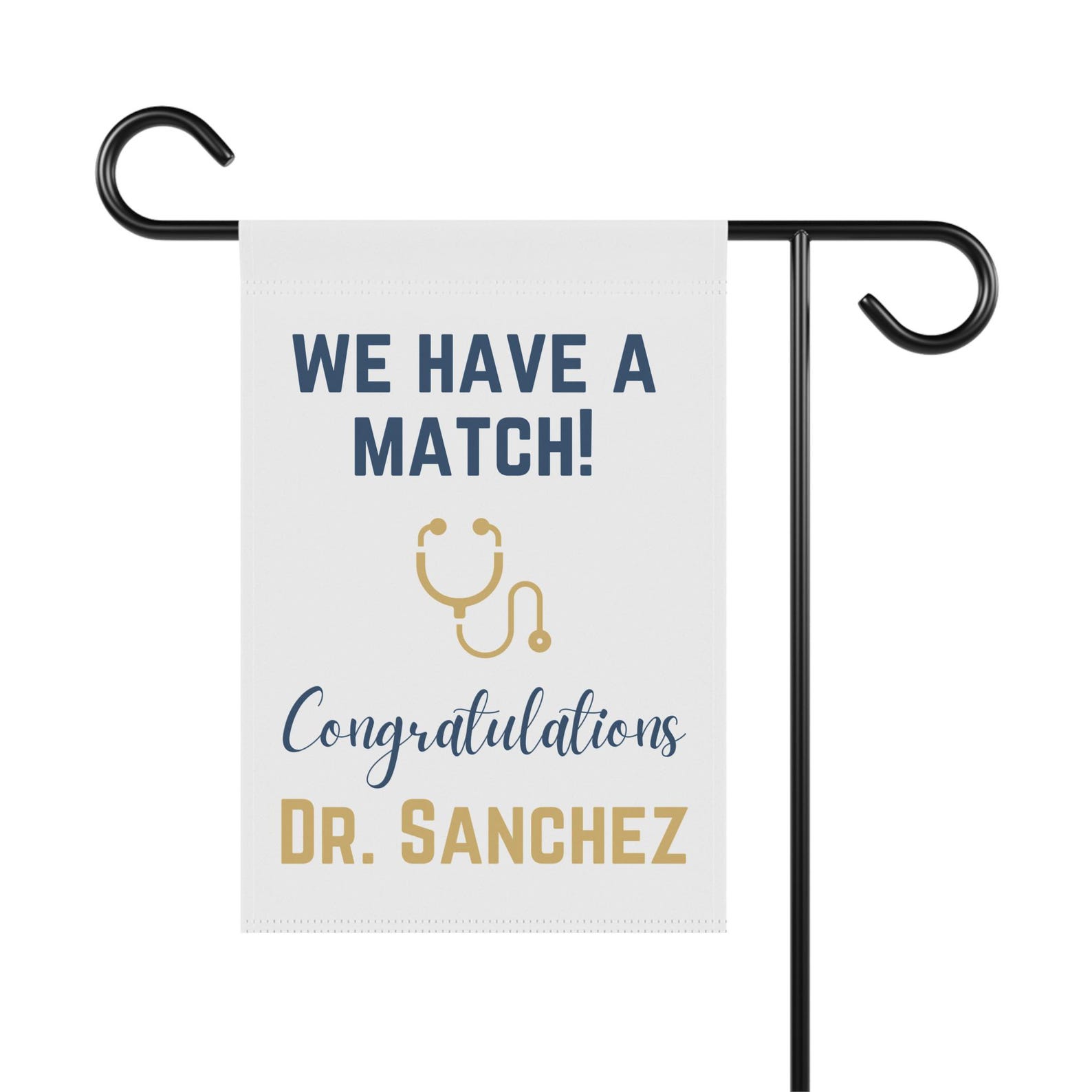 Personalized Match Day Garden Banner, Medical School Graduation Banner ...