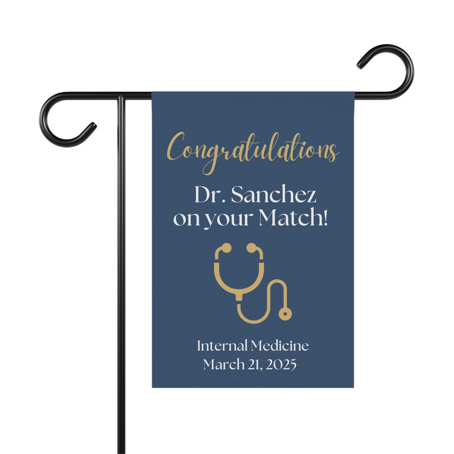 Custom Match Day Garden Banner, Med School Graduation Banner, Residency ...