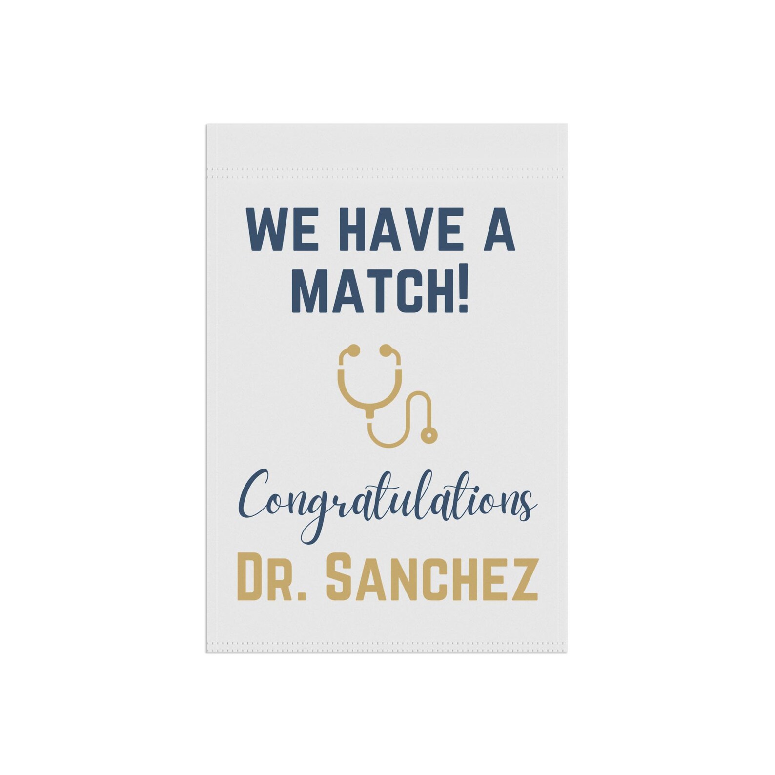 Personalized Match Day Garden Banner, Medical School Graduation Banner ...
