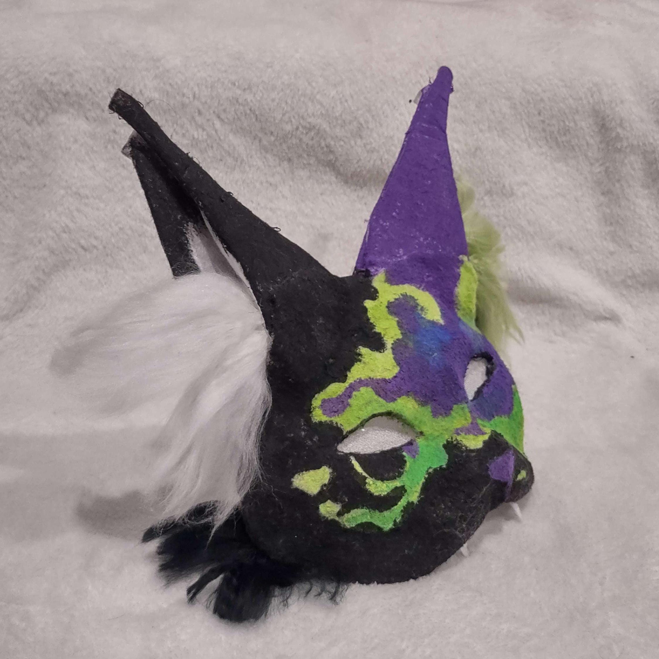 Alien Cat Therian Mask Purple and Green - Etsy