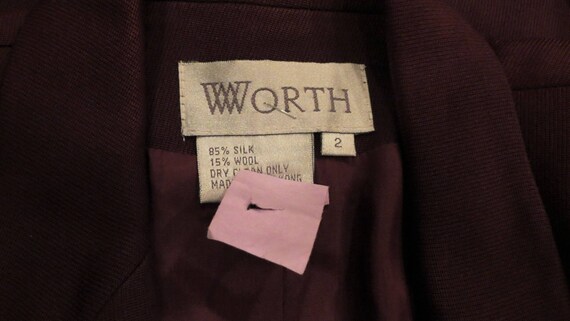 Worth Berry Wine double breasted wool and silk blend … - Gem