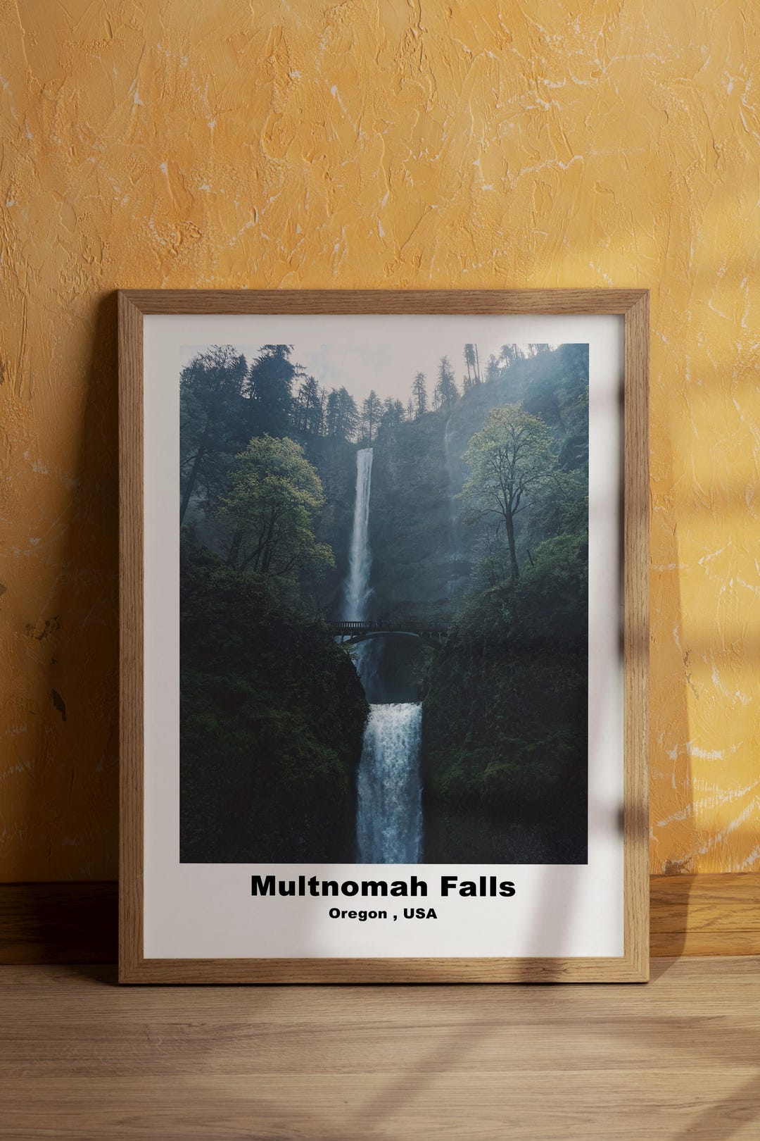 Multnomah Falls Oregon Wall Art Print, Pacific Northwest Waterfall ...