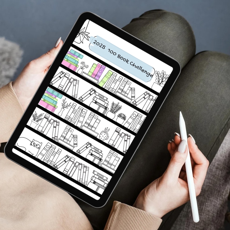 100 Books Reading Tracker: Printable Bookshelf Reading Log (a4/a5 ...