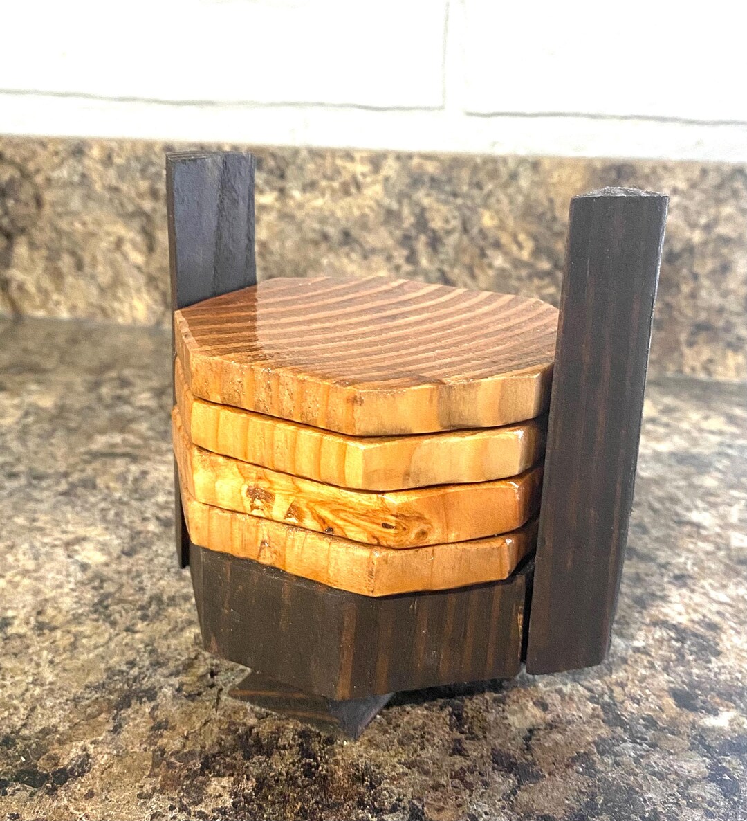Handcrafted Wood Coaster / Coaster Stand - Etsy