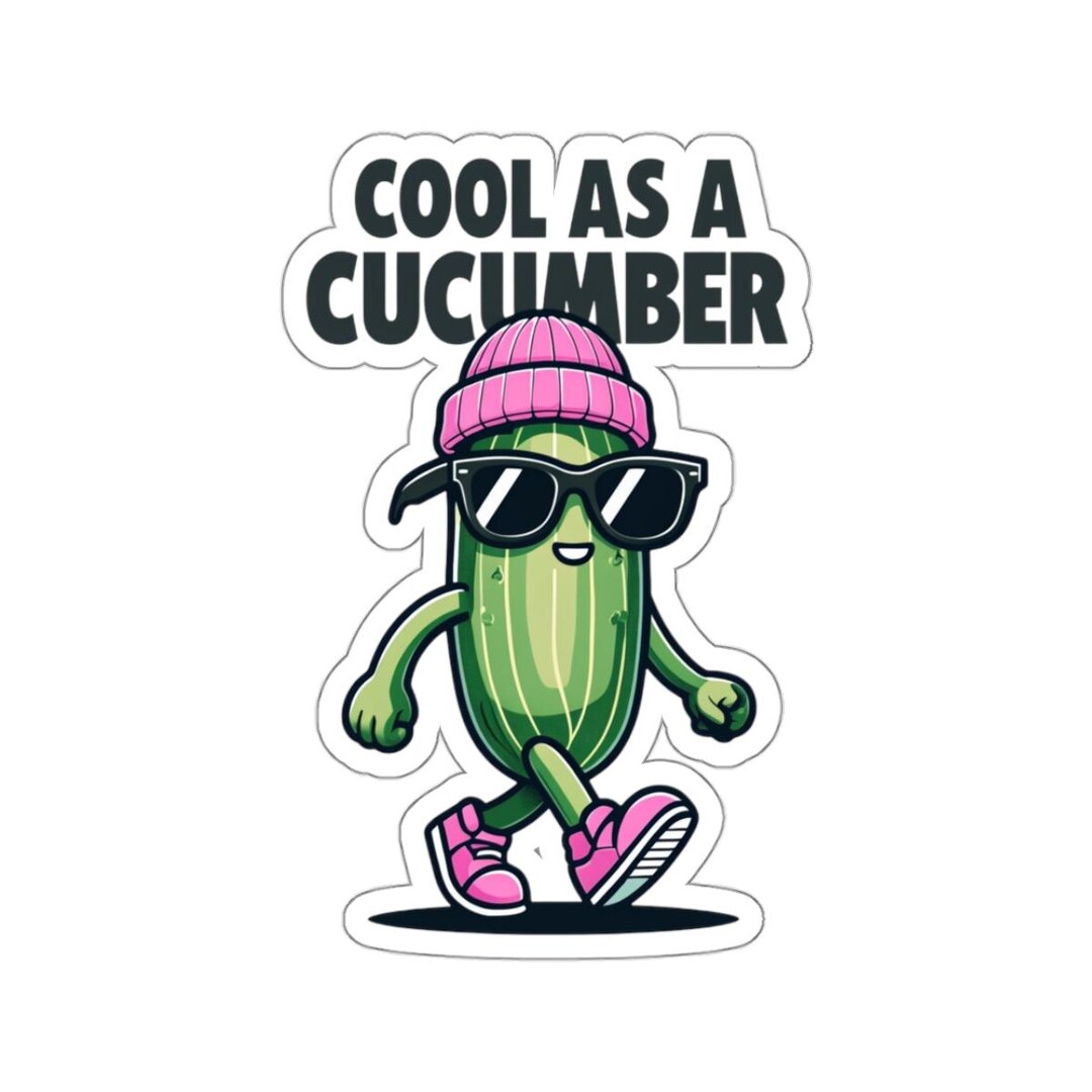 Cool as a Cucumber Sticker - Etsy
