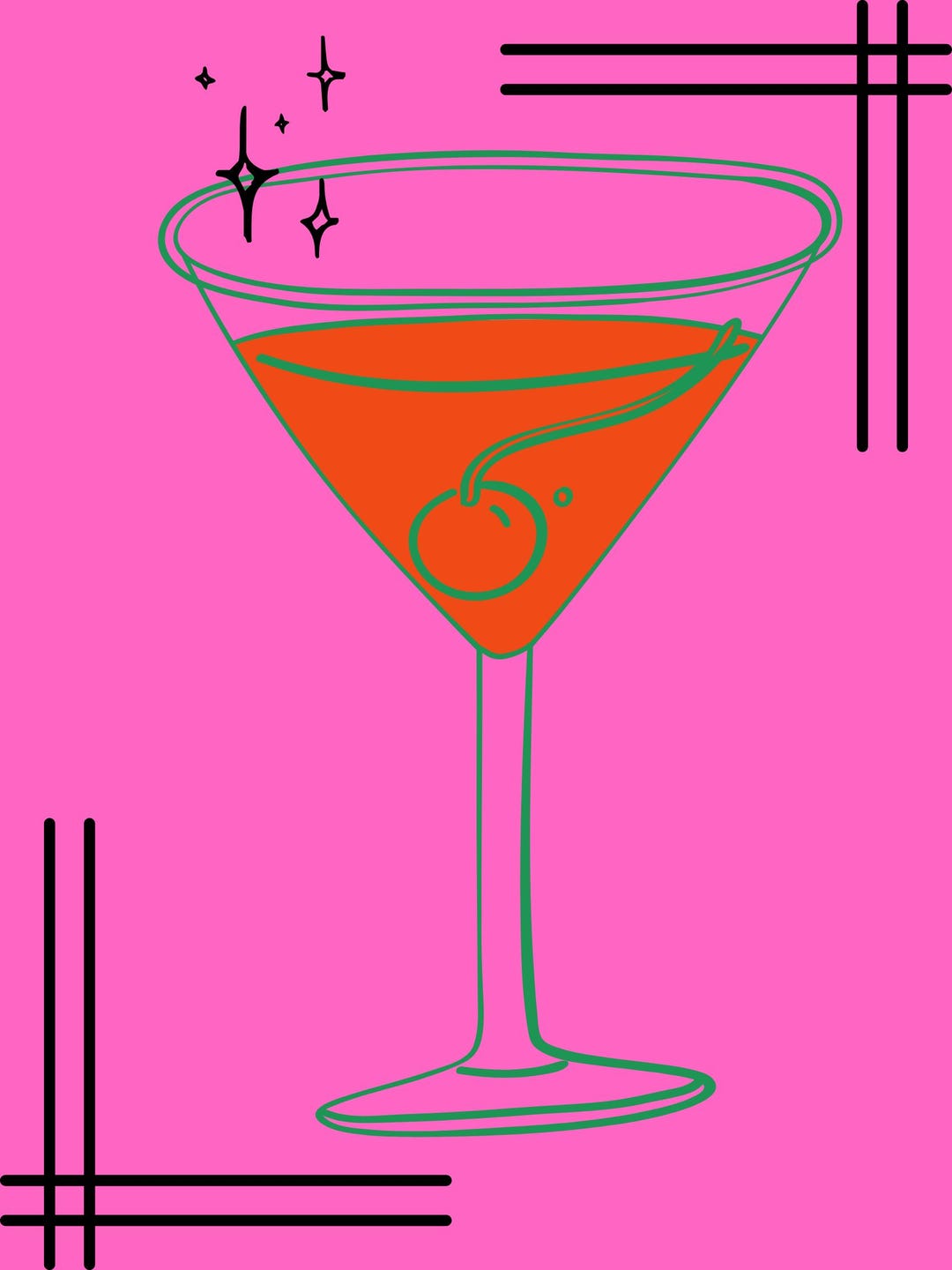 Shaken, Not Stirred: Cute Martini Glass Poster - Etsy