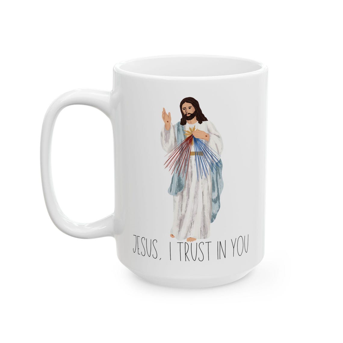 Divine Mercy Mug | Jesus I Trust in You Coffee Cup | Catholic Faith ...