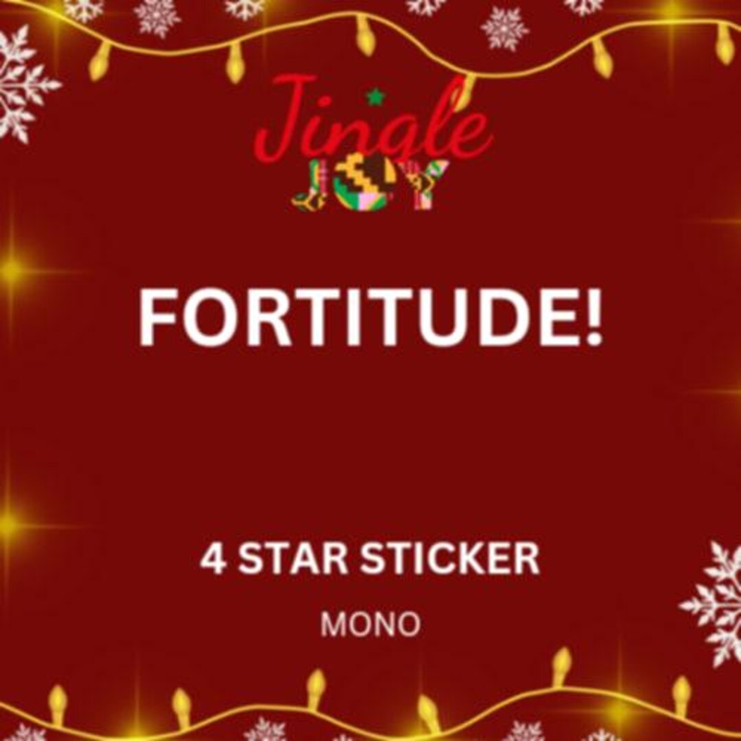 Fortitude 4 Star Sticker - Etsy