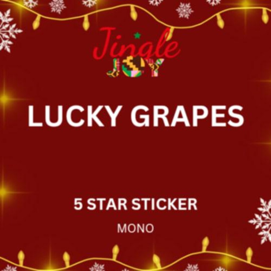 Lucky Grapes 5 Star Sticker - Etsy