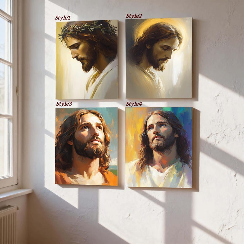 Jesus Portrait Paint by Numbers Kit,bible Verse Wall Art,modern Jesus ...