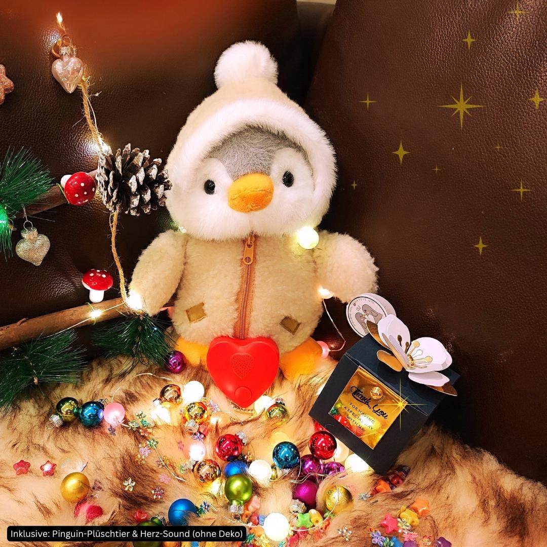 Custom Songs Gift Set – Plush Penguin & Heart Sound Player With ...
