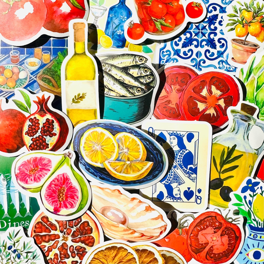 50pcs Tomato & Lemon Sticker Pack, Fruit Coquette Stickers, Kindle ...