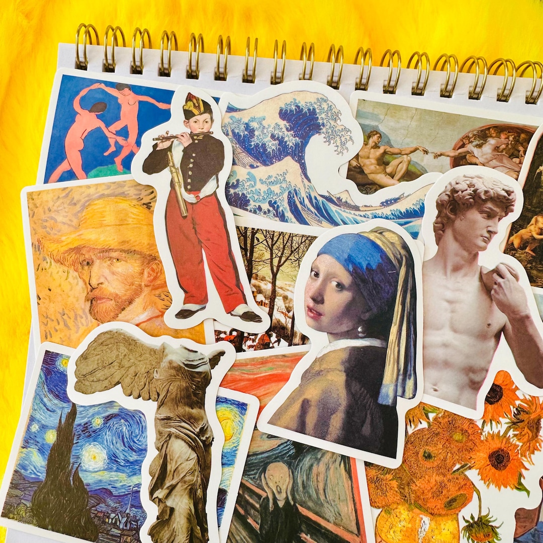 Famous Art &paintings Stickers, Leonardo Davinci Fun Gift Vinyl Sticker ...