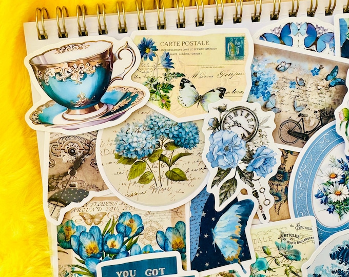 Blue Aesthetic Sticker Pack - Etsy Canada